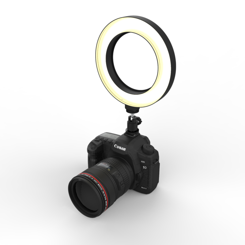 On-Camera Ring Light with Hot Shoe Mount, Camera Video Lights for Canon ...