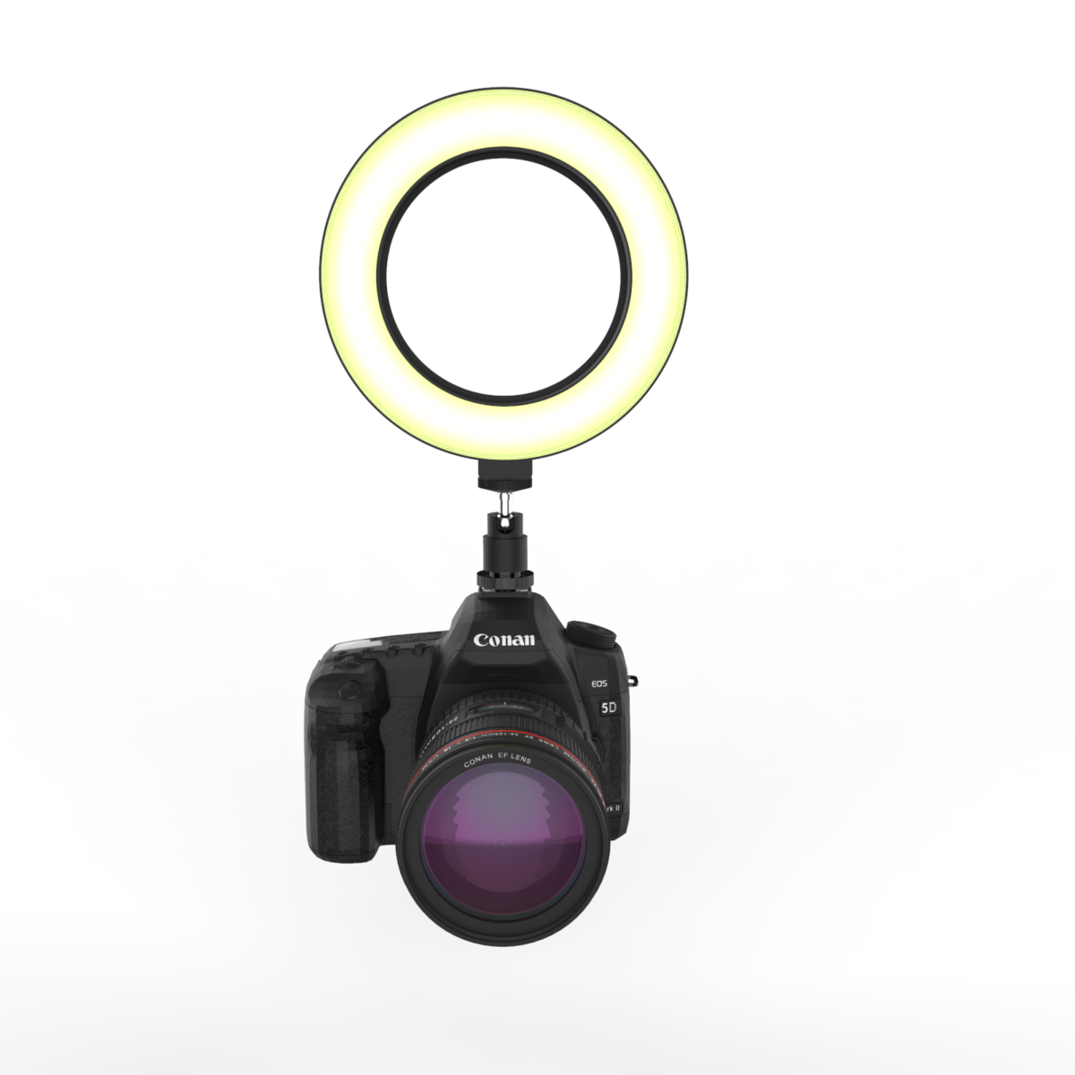 On-Camera Ring Light with Hot Shoe Mount, Camera Video Lights for Canon ...