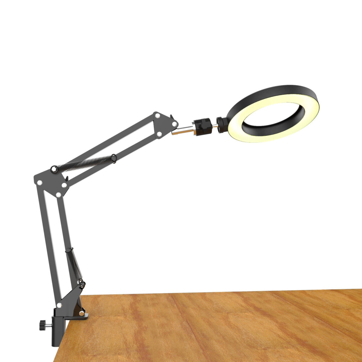 Overhead Desk Ring Light with Flexible Swing Arm Stand, Desktop Led ...