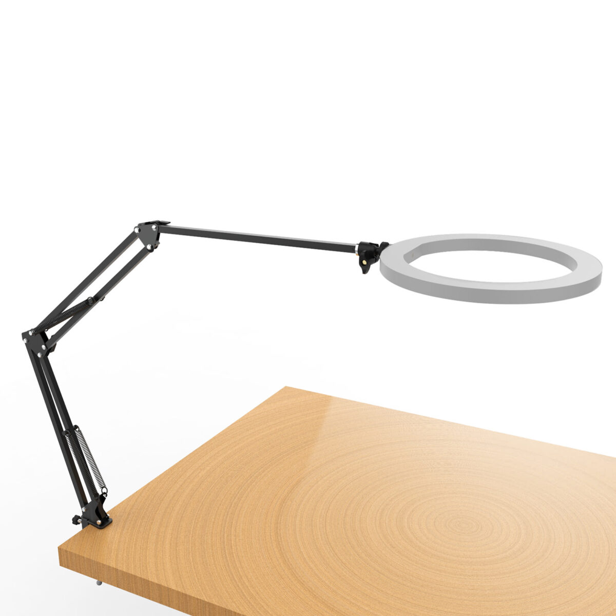Pozliv Ring Light Desk Mount with Long Flexible Boom Arm, Tabletop ...